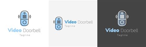 Premium Vector Video Doorbell Logo Design Set Intercom Device
