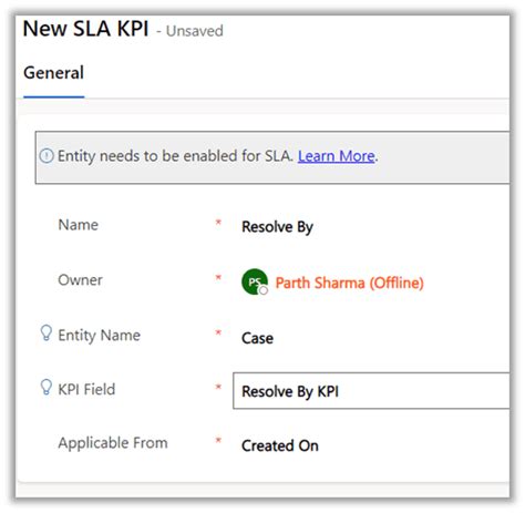 configure sla in dynamics 365