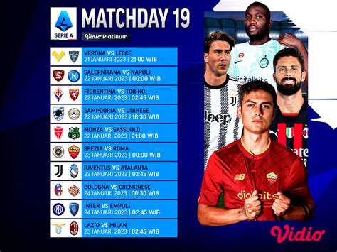 Live Streaming Liga Italia 20222023 Matchweek 23 Vidio