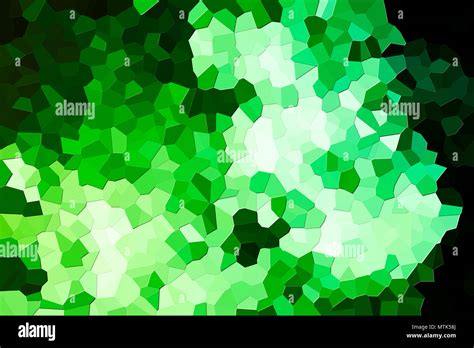 Colorful Abstract Geometrical Composition Geometric Pattern From Green Various Polygons And