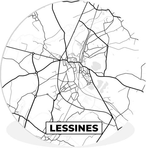 WallCircle Wall Circle Wall Circle Indoor City Map Zwart Wit