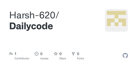 Github Harsh 620dailycode