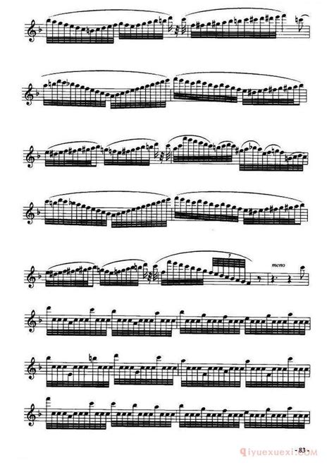 长笛乐谱[威尼斯狂欢节主题变奏曲] 长笛学习网