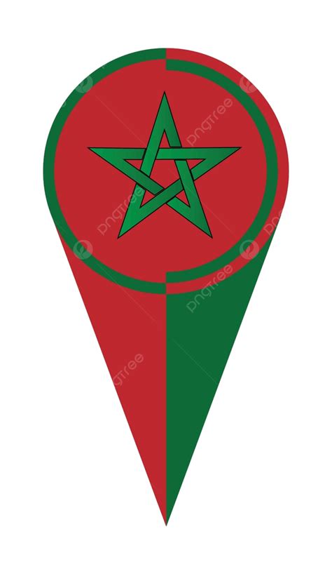 Morocco Map Pointer Location Flag Label Position Icon Vector Label
