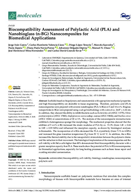 Pdf Plan Bg Nanocomposites For Biomedical Use