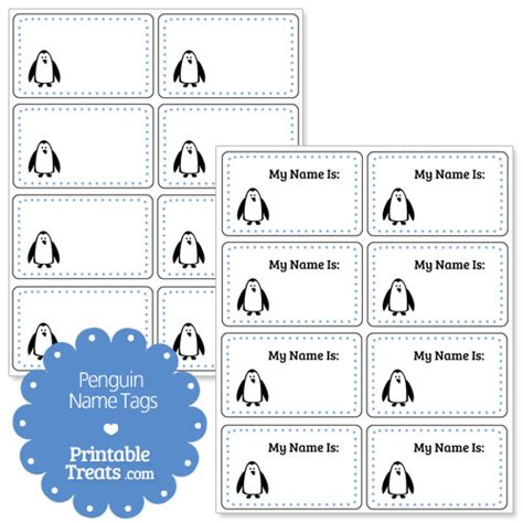 Printable Penguin Name Tags Printable Word Searches