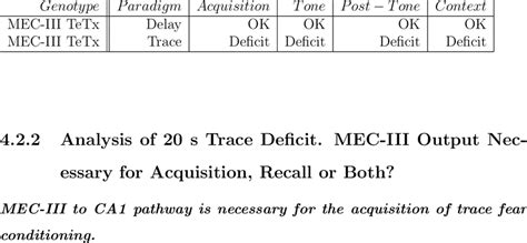 1 Mec Iii In Delay And 20 S Trace Conditioning Download Scientific
