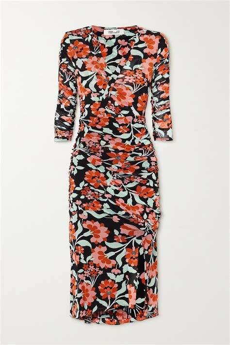 Buy Diane Von Furstenberg Briella Wrap Effect Ruched Floral Print