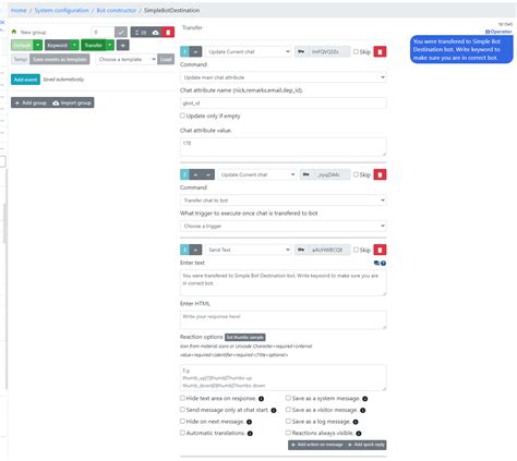 Execute Bot After Chat Transfer To Another Department Live Helper Chat