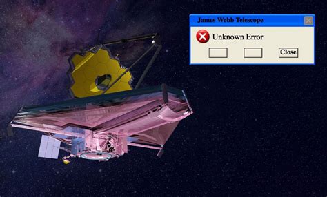 Errorexe James Webb Telescope Experiences Technical Glitch After