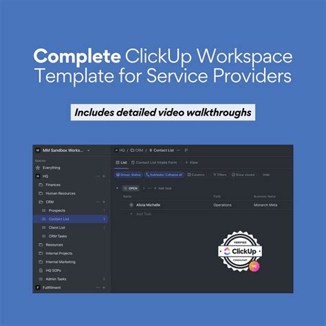 Clickup Workspace Template For Agency Owners Etsy