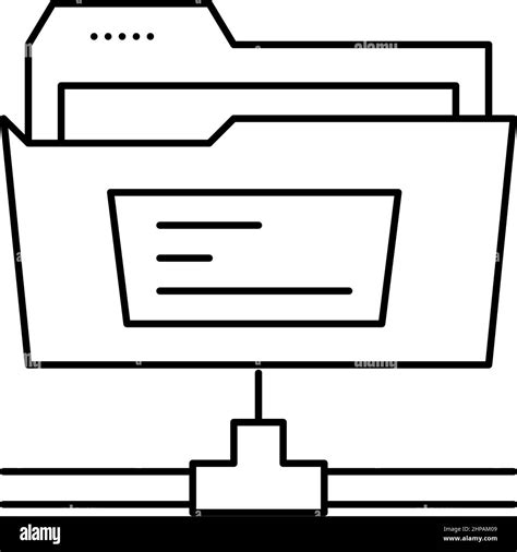 Sftp Folder Line Icon Vector Illustration Sign Stock Vector Image And Art