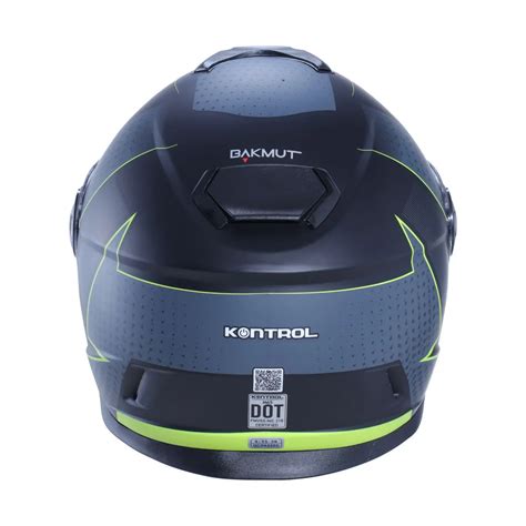 Casco Moto Kontrol M65 Bakmut Negro Amarillo Talla L