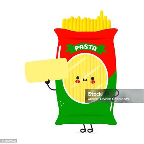 귀여운 스파게티 포스터 캐릭터 벡터 손으로 그린 만화 카와이 캐릭터 일러스트레이션 고립 된 흰색 배경 포스터가있는 파스타 개념에 대한 스톡 벡터 아트 및 기타 이미지