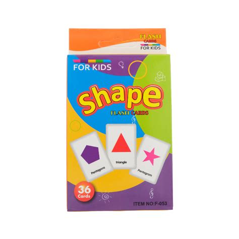 Early Educational Shapes Learning Cards Wonderbox