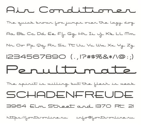 Air Conditioner Font
