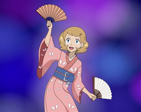 Serena Dancing In A Sylveon Kimono By Hakdurbin On Deviantart