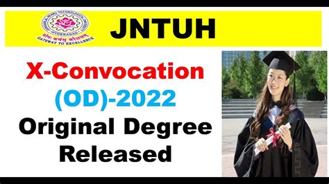 Jntuh X Convocation Od Update 👩‍🎓 How To Apply For Od In Pre