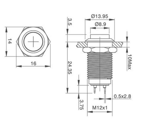 Wholesale High Round Illuminated 12mm Latching Momentary Push Button Switch