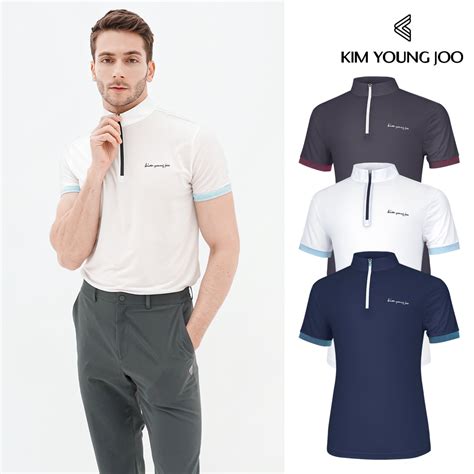 [핫딜] 김영주 남성 골프웨어 여름 네온 냉감 쿨링 기능성 Pk피케 반팔 반집업 티셔츠 스포츠 상의 딜팡 골프용품 전문쇼핑몰
