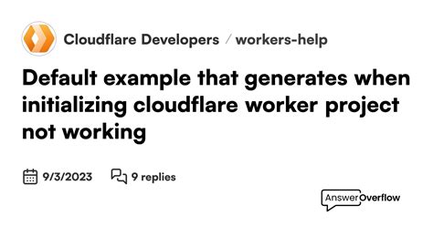 Default Example That Generates When Initializing Cloudflare Worker