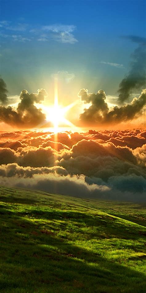 Обои на рабочий стол Земля природа Небо Солнце Трава Закат Солнца Облака 1077023 для ПК