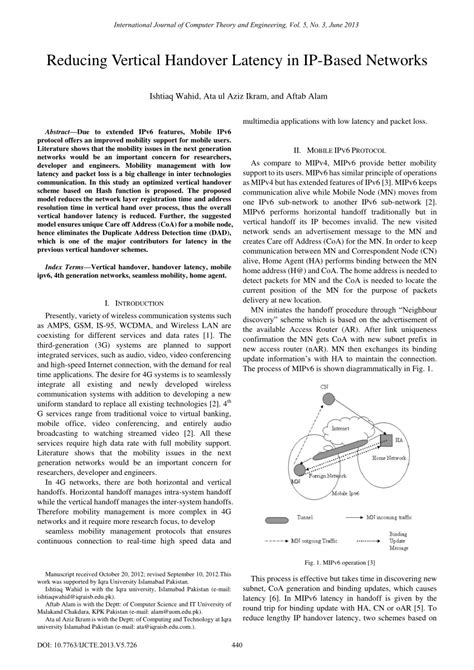 Pdf Reducing Vertical Handover Latency In Ip Based Networks