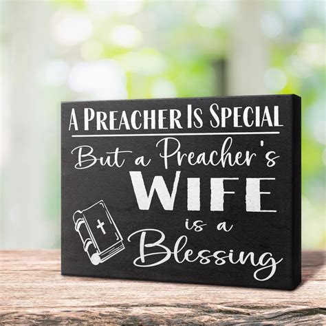 Preachers Wife T Handmade Wooden Blessing Sign Etsy