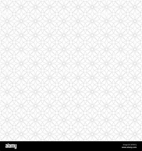 Seamless Geometric Pattern Crossing Thin Line Flower Texture In Gray