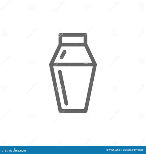Simple Cocktail Shaker Line Icon Symbol And Sign Vector Illustration Design Editable Stroke
