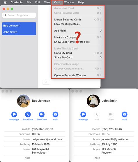 Macos Missing The Linking Contacts Feature In Contacts On Mac Ask