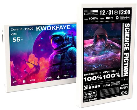 Buy 5 Lcd Ips Computer Temp Monitor W Diy Dynamic Theme Supported Pc Temperature Display