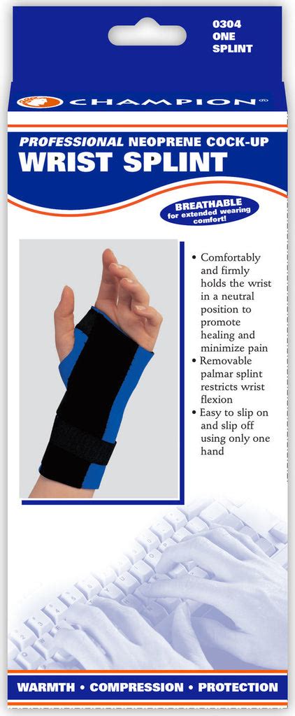 C 304 Neoprene Cock Up Wrist Splint Championcanada