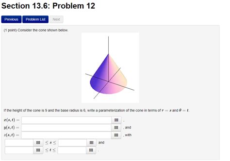 solved section 13 6 problem 12 previous problem list next