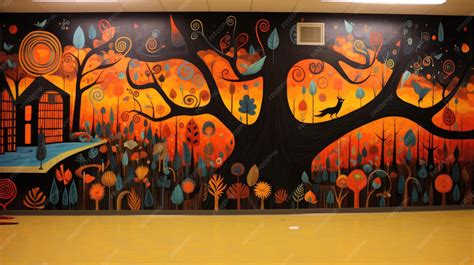 Premium Ai Image School Art Mural Project Collaborative Creativity