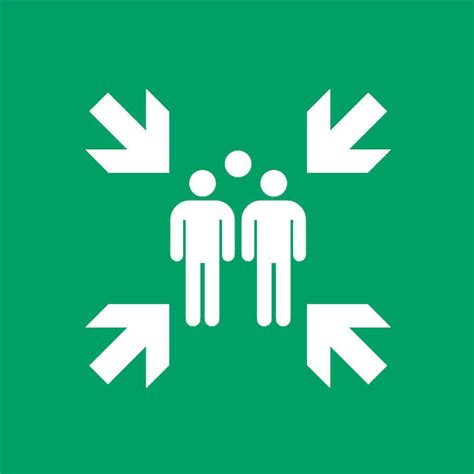Evacuation Assembly Point E007 Floor Sign Easy Marking