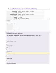 QUIZ6 Docx 1 QUIZ Module 6 Part 1 Financial Planning And