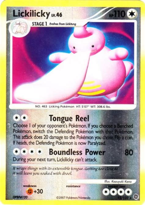 Serebii net Pokémon Card Database Secret Wonders 12 Lickilicky