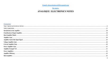 Diploma In Electrical And Electronic Engineering Power Option Module Ii Analogue Electronics