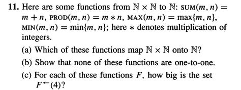 solved here are some functions from n x n to n sum m n