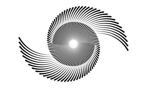 Spiral With Lines As Dynamic Abstract Vector Background Or Logo Or Icon