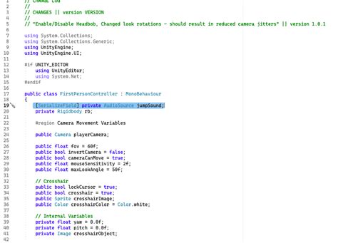 Adding The Sound To The Modular First Person Controller Unity Engine