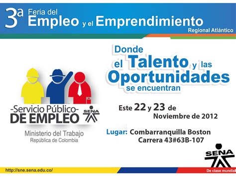 III Feria Del Empleo Y El Emprendimiento Punto De Contacto Egresados Iniciativa SENA