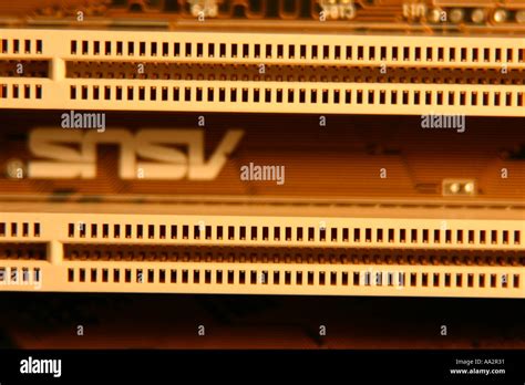 Plug Connectors On A Printed Circuit Board Of A Computer Stock Photo Alamy