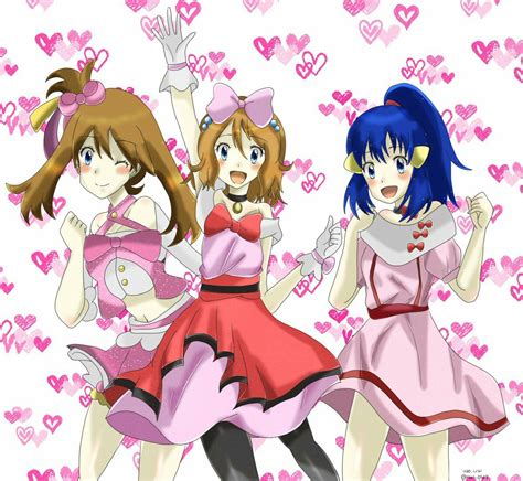 Pokemon Serena May And Dawn Pokemon Stories Pokemon Characters