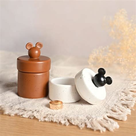 Set Of 2 Disney Mickey Mouse Trinket Pots Dunelm