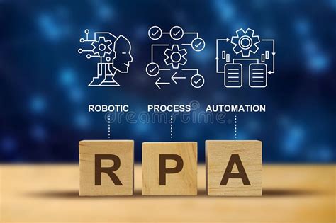Rpa Robotic Process Automation Concept Computer Robotic Process Automatisation Stock Vector