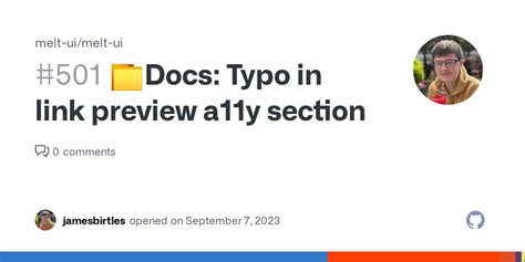 📁docs Typo In Link Preview A11y Section · Issue 501 · Melt Uimelt Ui