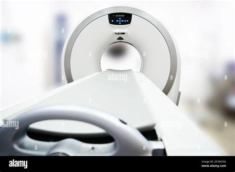 Multi Detector Ct Scanner Or Computed Tomography Mdct On Blurred Background In Hospital Health