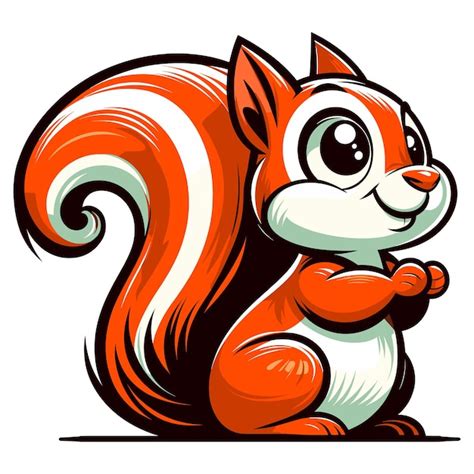 Premium Vector Cartoon Squirrel Vector Illustration